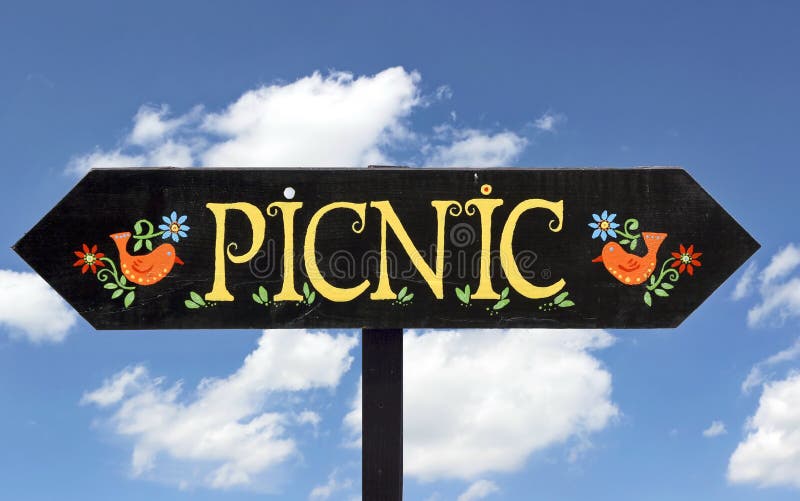 Picnic sign stock photo. Image of info, information, recommendation ...