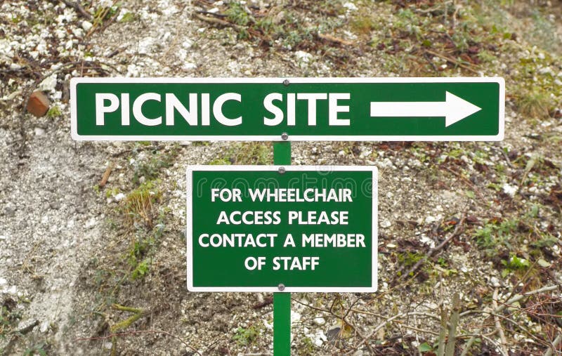 Picnic site stock photo. Image of picnics, arrow, disabled - 8188884