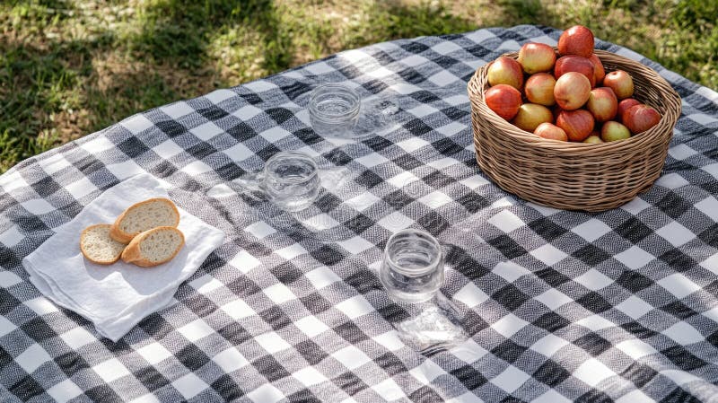 Picnic Table stock photo. Image of tablecloth, fruit - 360038576
