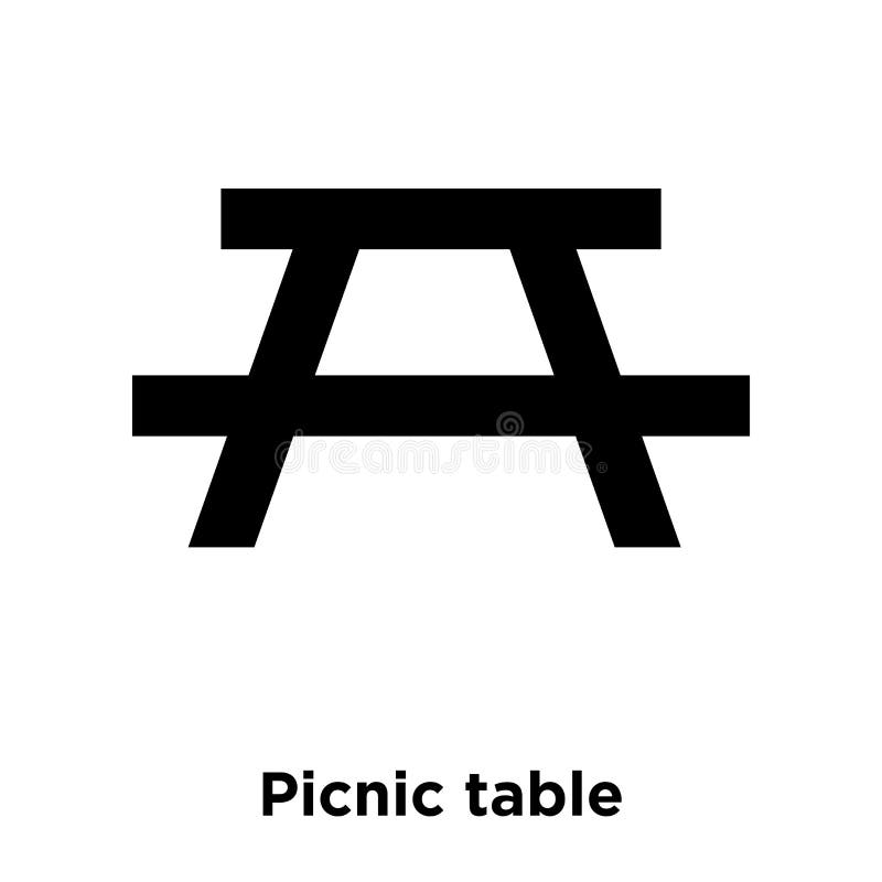 Picnic Table Icon Vector Isolated on White Background, Logo Concept of ...
