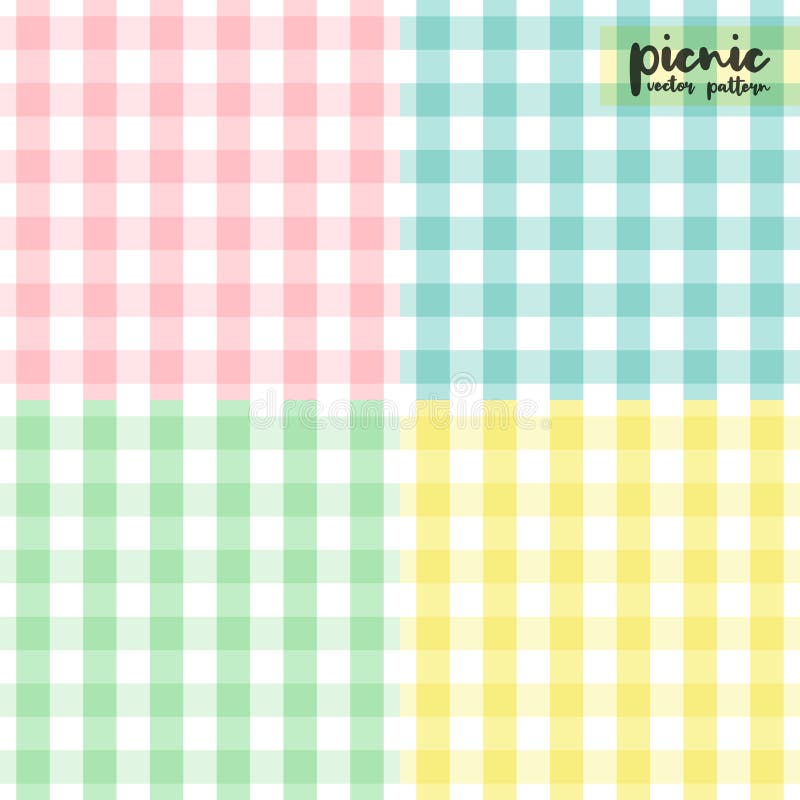Vector Seamless Picnic Tablecloth Pattern Stock Vector - Illustration ...