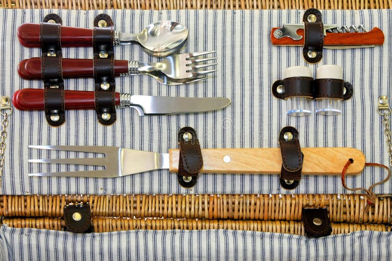 Picnic tableware stock image. Image of salt, tools, tool - 9210253