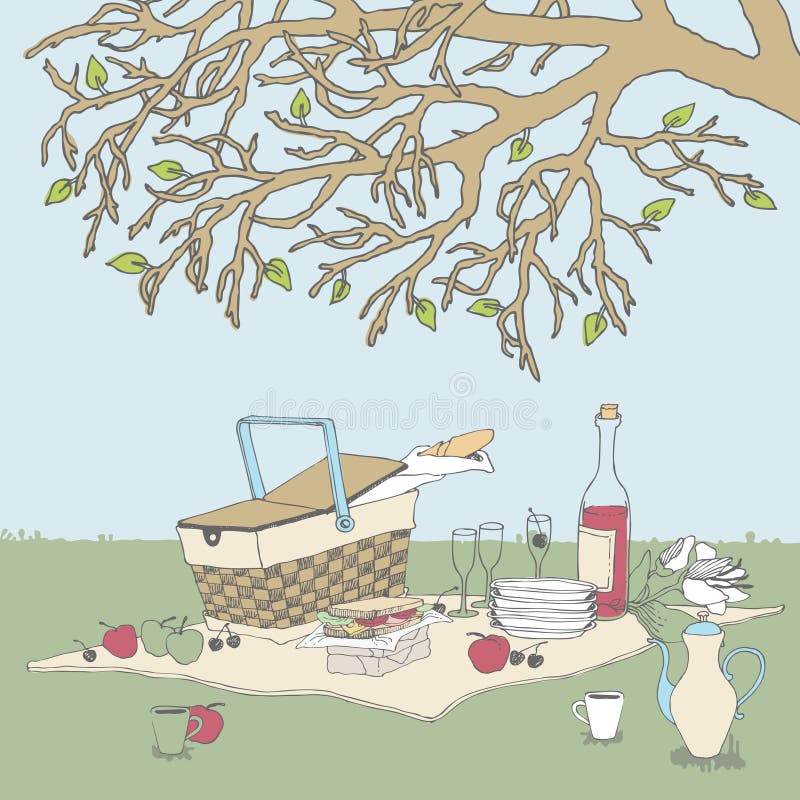 Picnic Under Tree Stock Illustrations – 3,998 Picnic Under Tree Stock ...