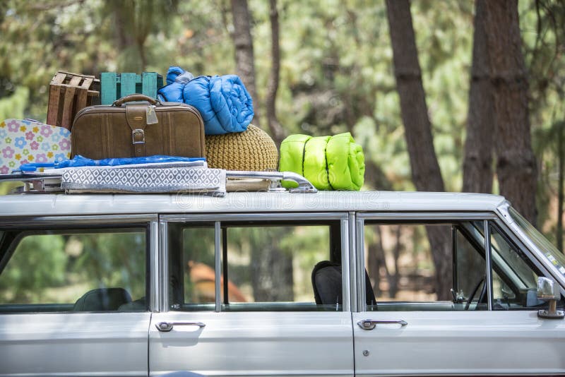 Picnic in the van stock image. Image of travel, boxes - 100213033