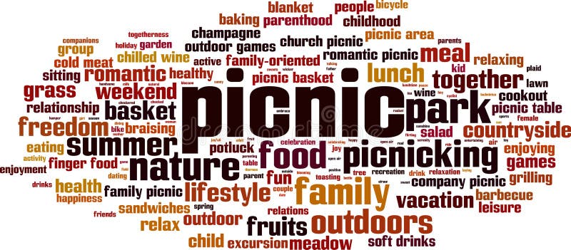 Picnic word cloud stock vector. Illustration of outdoor - 284211034