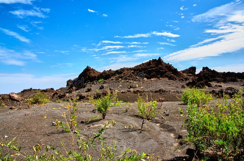 Pico Do Fogo in Cha Das Caldeiras, Cape Verde Stock Photo - Image of ...