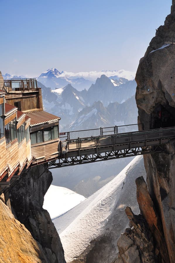Teleférico De Aiguille Du Midi Em Chamonix Imagem de Stock - Imagem de ...