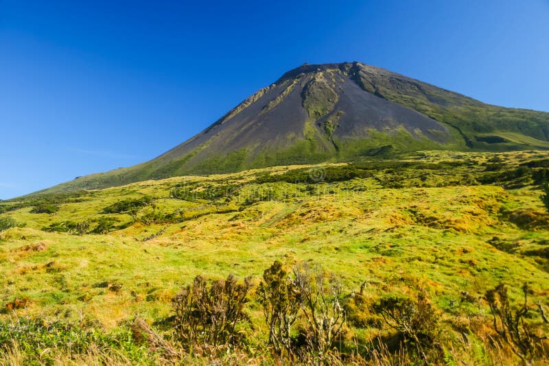 Pico Mountain in Pico Island Stock Image - Image of mount, portuguese ...