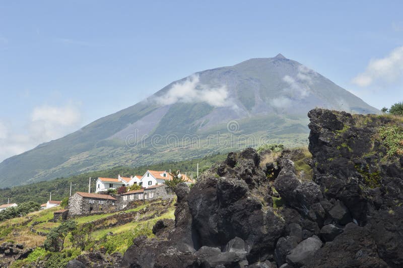 Pico volcano, Azores stock photo. Image of basalt, panorama - 18924936