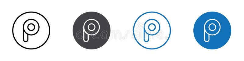 Picsart Icon Flat Editable Icon Mark Set Stock Vector - Illustration of ...