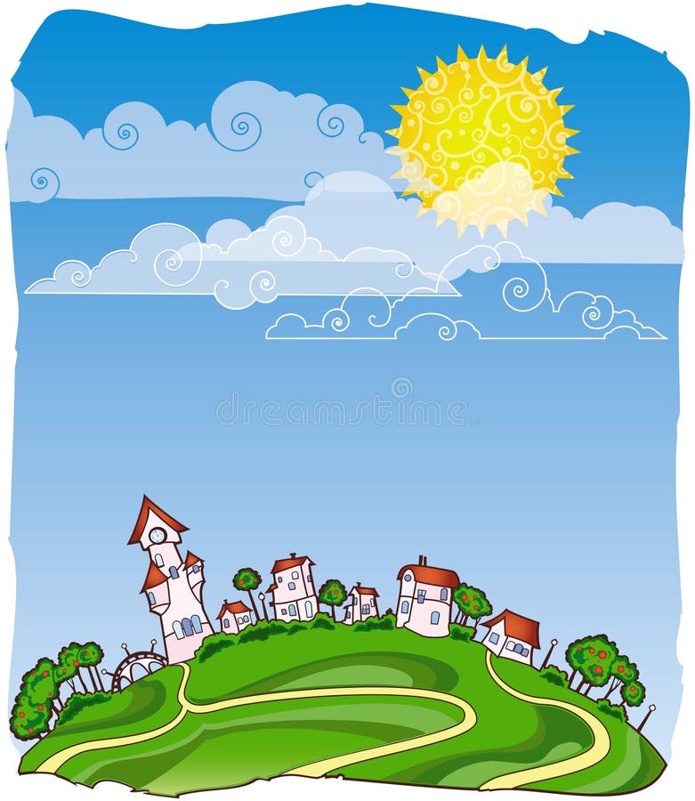 Pict de jour ensoleillé illustration stock. Illustration du jour - 7323389