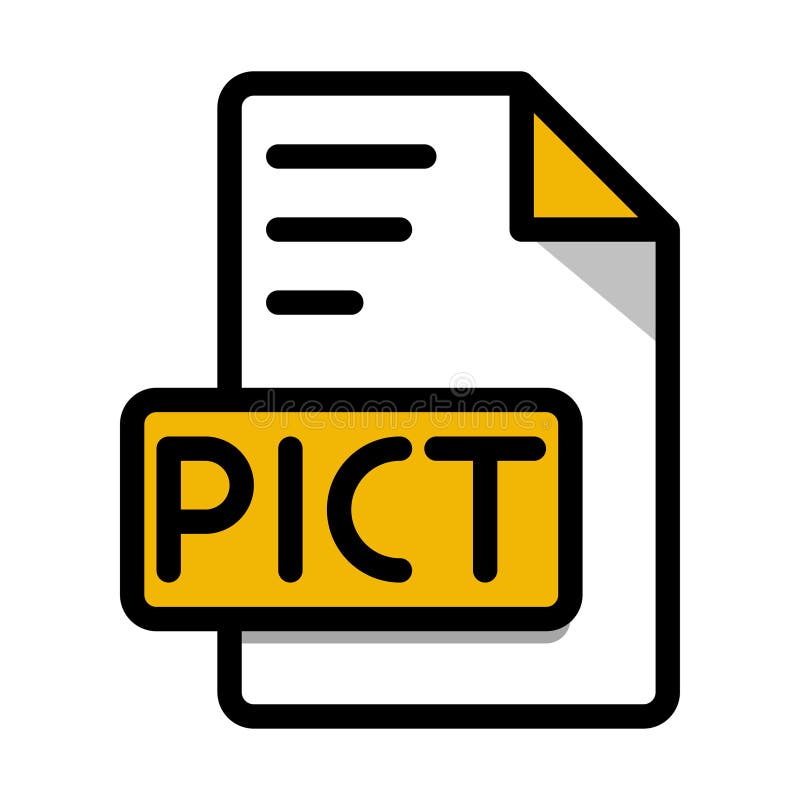 PICT File Format Icon. Extension Type File Icons Stock Illustration ...