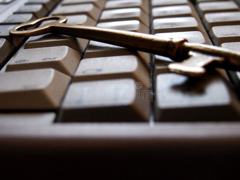 Pict5287 Skeleton Key on Computer Keyboard Stock Image - Image of ...