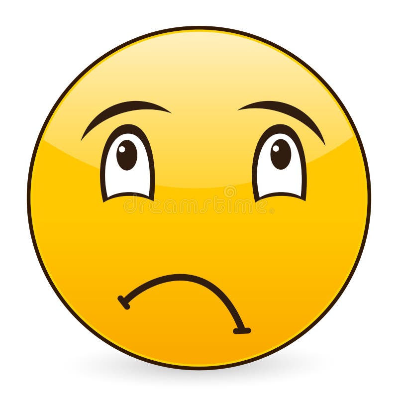 Het Pictogram Van Meh Emoticon Emoji Vector Illustratie - Illustration ...