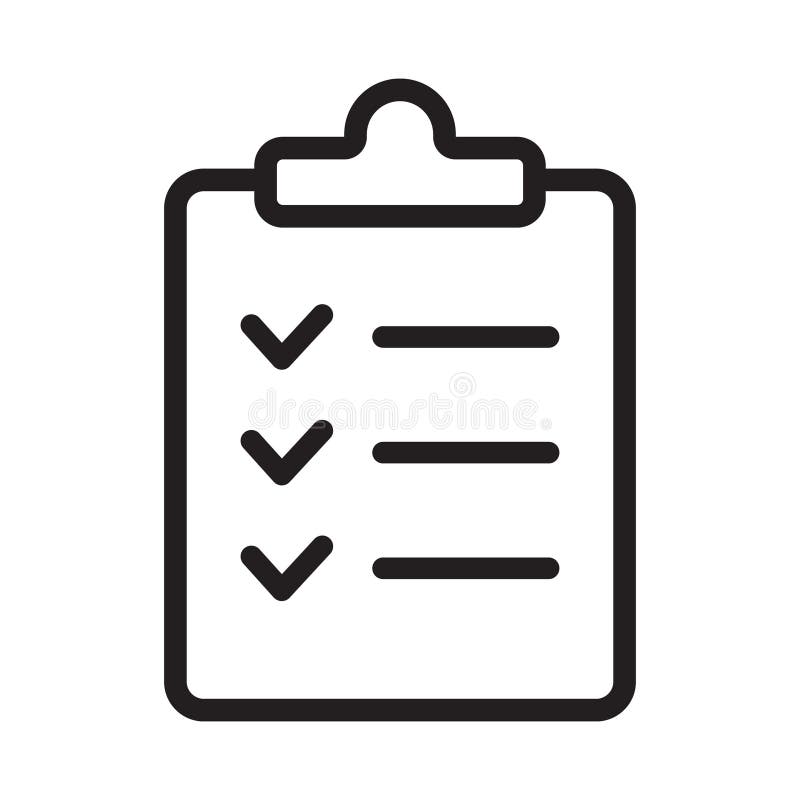 Pictogram Checklist. Klembordpictogram. Vector Illustratie ...