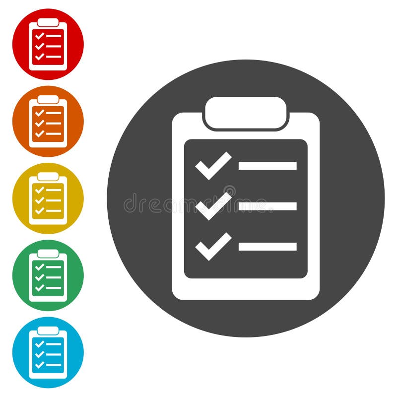 Pictogram checklist vector illustratie. Illustration of controle ...