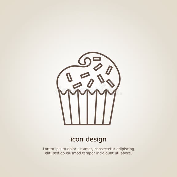 Pictogram cupcake vector illustratie. Illustration of pictogram - 83270592