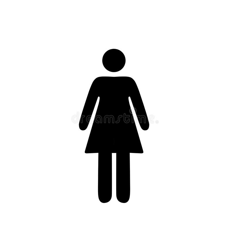 Pictogram female symbol. stock illustration. Illustration of clothing ...