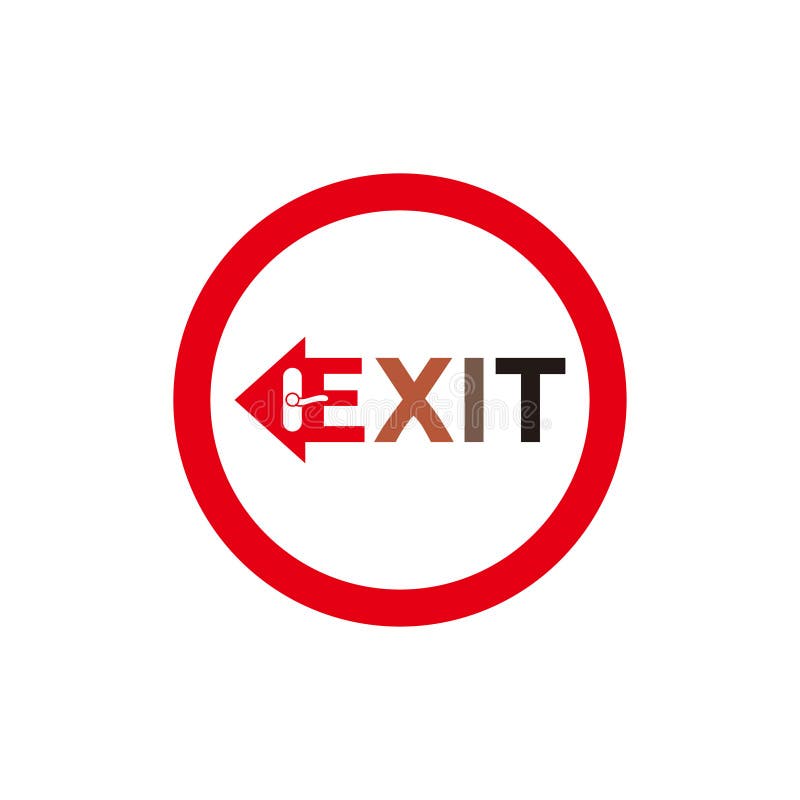 Exit Directions Pictogram Vector Design. for Safety and Convenience ...