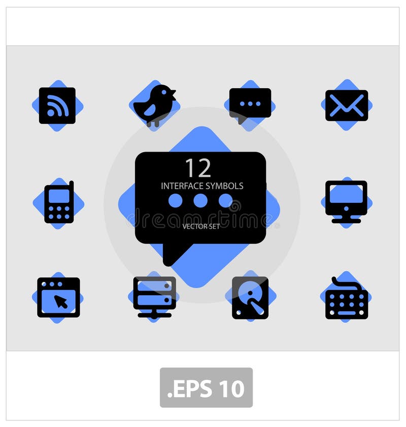 Pictogram Interface Symbols Vector Stock Photo - Image of microphone ...