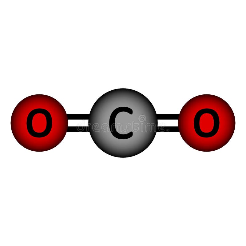 Pictogram Kooldioxide-molecuul Stock Illustratie - Illustration of vorm ...