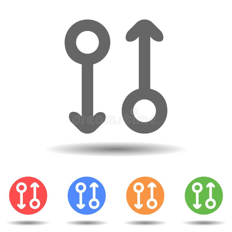 Pictogram Met Dubbele Ronde Pijl-vector Vector Illustratie ...