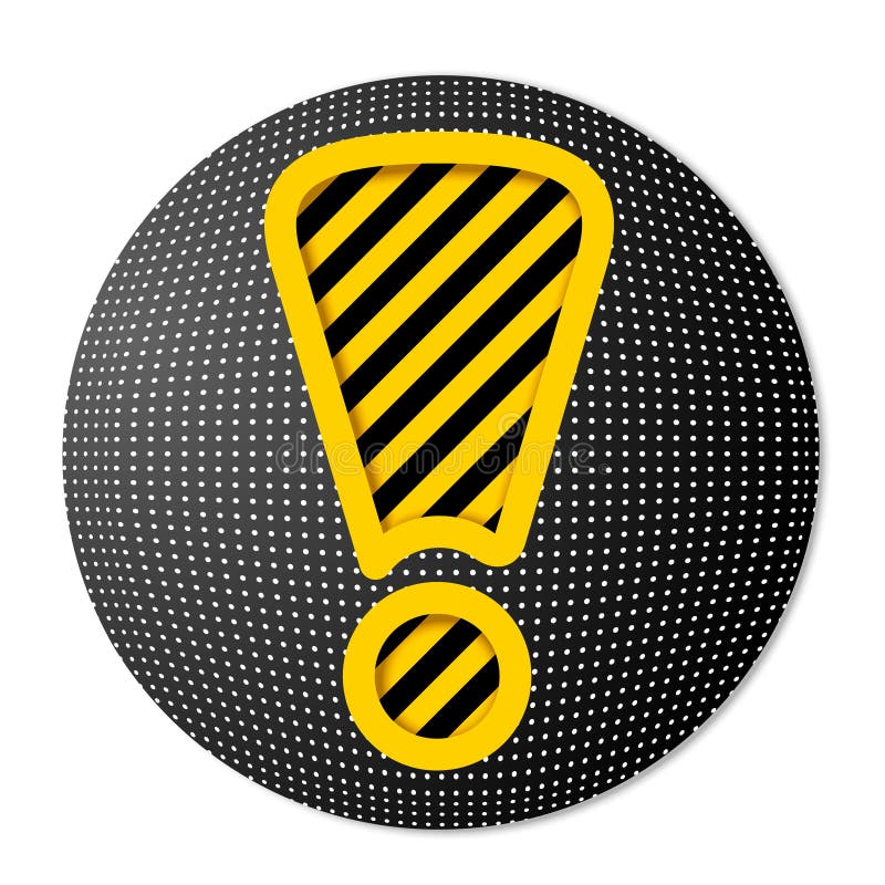 Pictogram met uitroepteken vector illustratie. Illustration of schoon ...