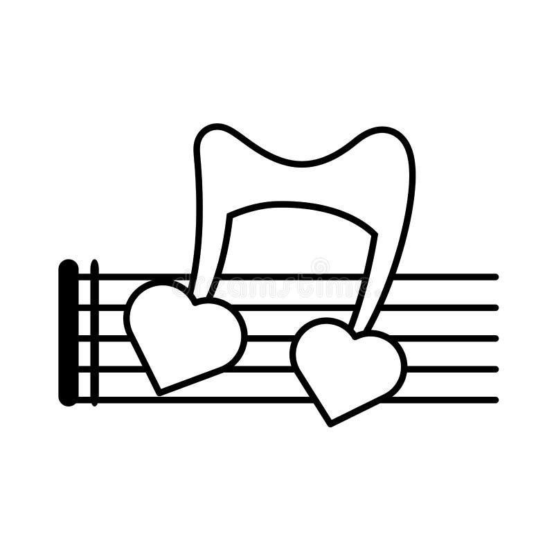 Music Staff Hearts Stock Illustrations – 71 Music Staff Hearts Stock ...