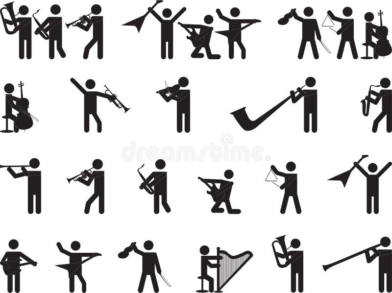 Pictogram people singing stock vector. Illustration of concert - 47868752