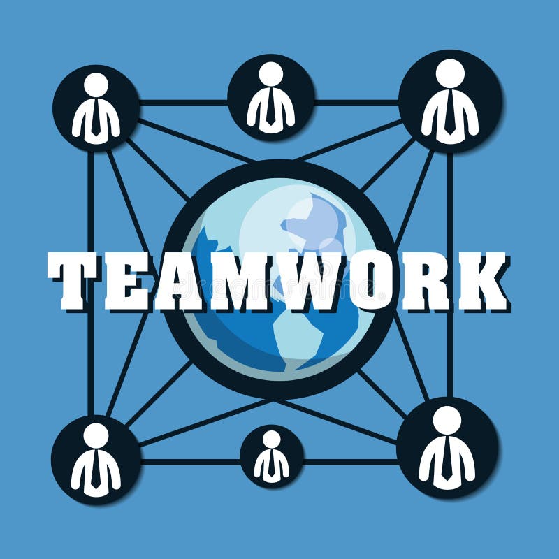 Pictogram Planet Teamwork Support Design Stock Vector - Illustration of ...