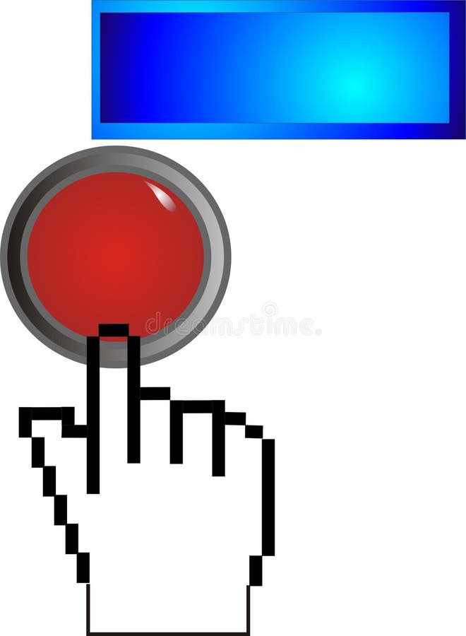 Pictogram of Press here stock vector. Illustration of finger - 7337616