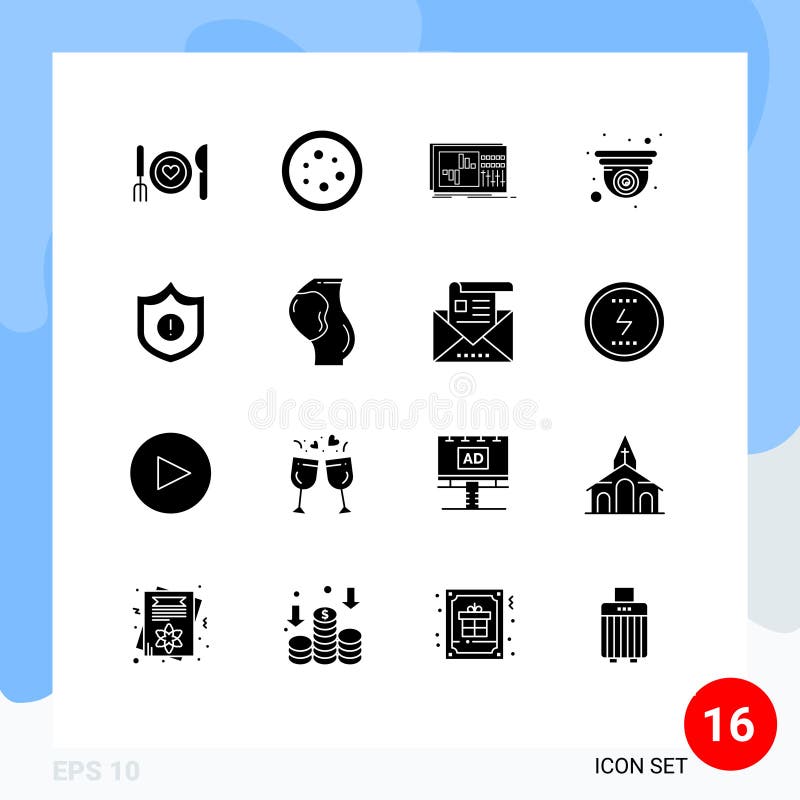 User Interface Pack of 16 Basic Solid Glyphs of Design, Cam, Lab ...