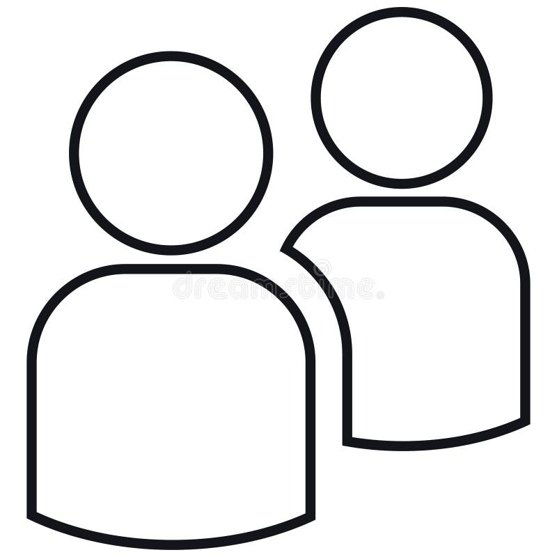 Twee Mensenpictogram Symbool Van Groep of Paar Personen, Vrienden ...