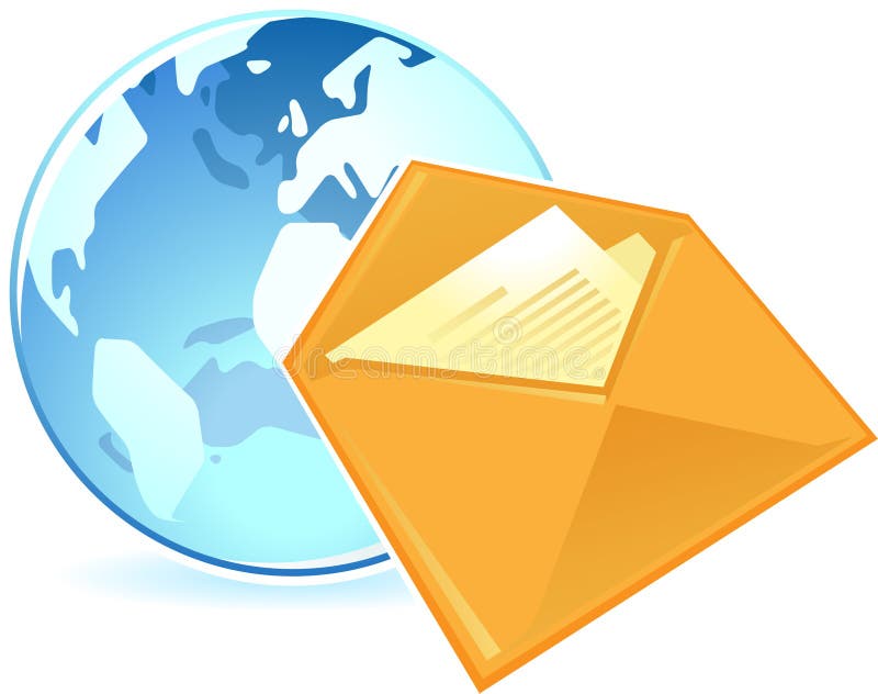 Pictogram Van Een Letter En Een Wereldbol Vector Illustratie ...