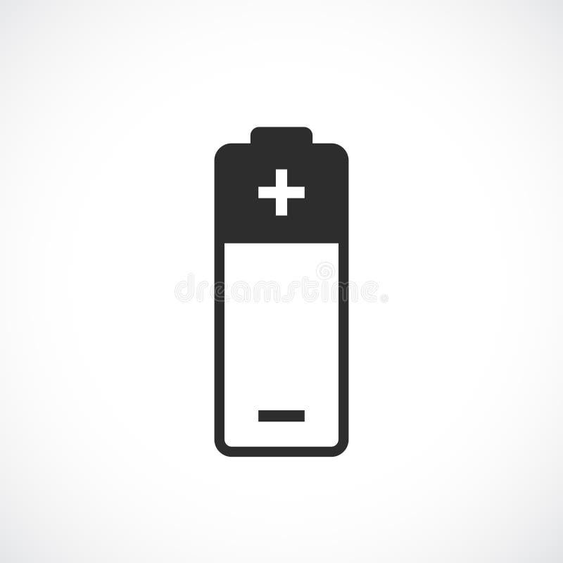 Symbool Van Het Het Pictogramteken Van De Autobatterij Het Vector ...