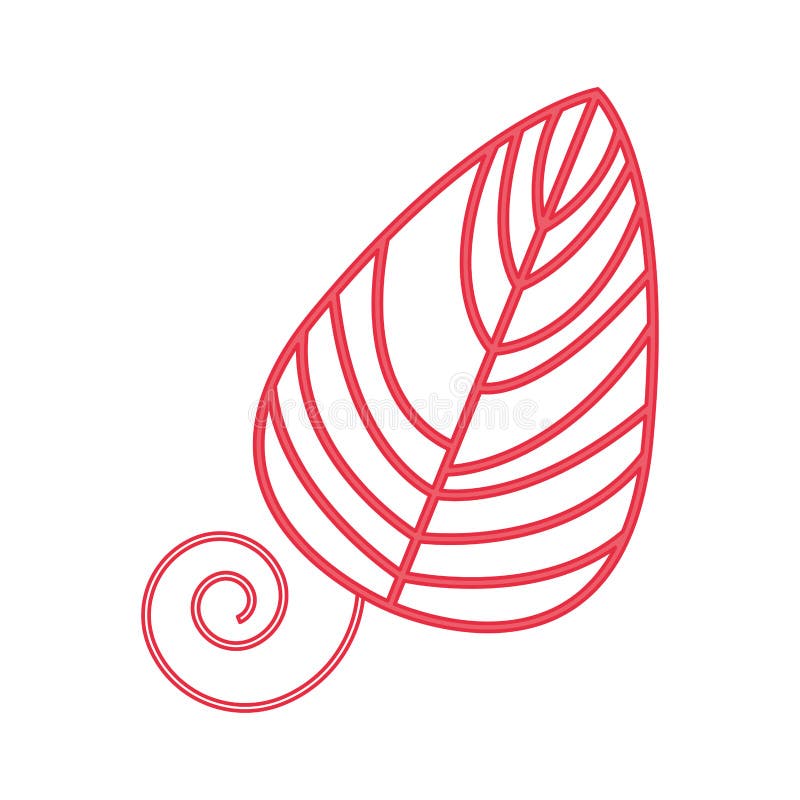 Pictogram Van De Blad Het Decoratieve Tekening Vector Illustratie ...