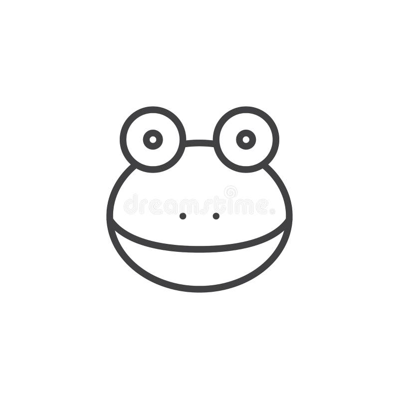 Pictogram Van De Kikker Het Hoofdlijn Vector Illustratie - Illustration ...