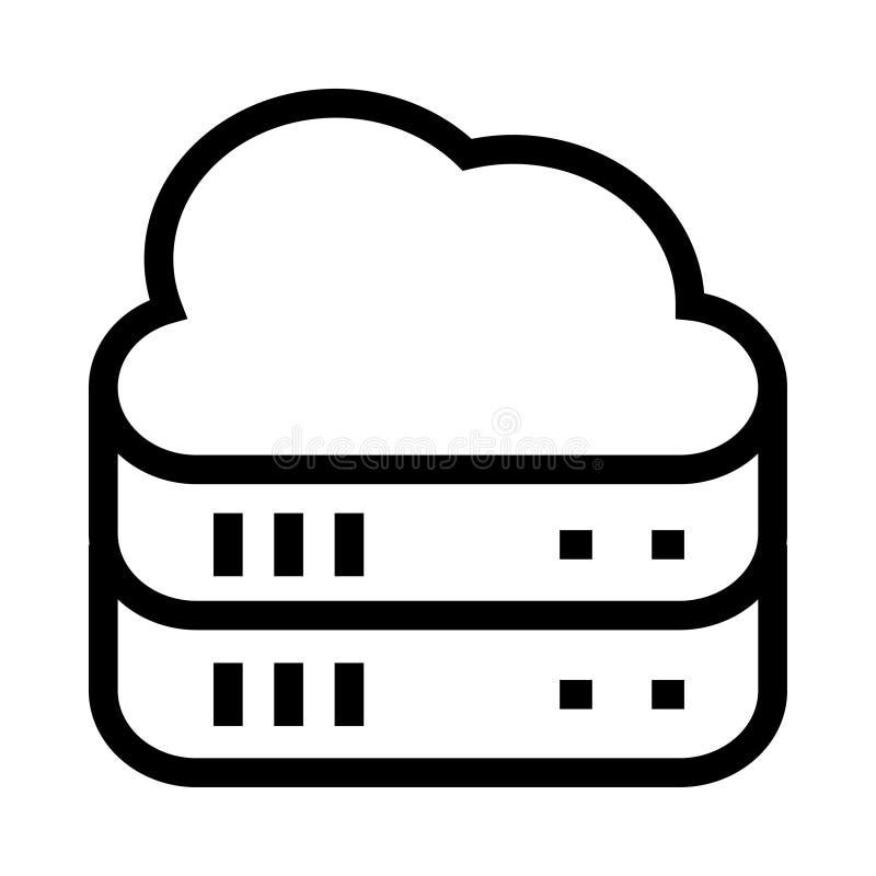 Lineair Het Pictogramconcept Van Het Servermateriaal De Lijn ...