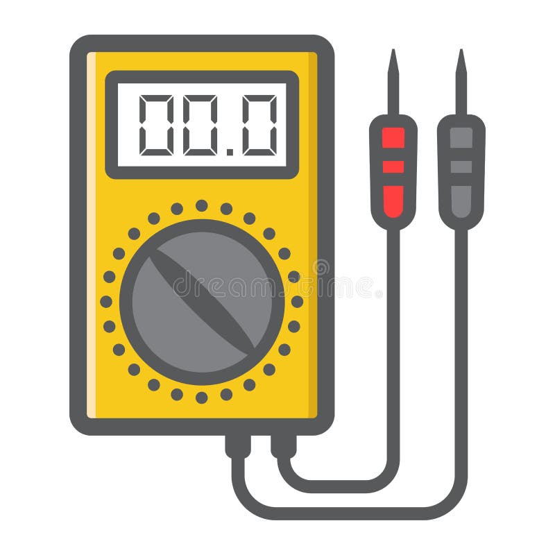 Pictogram Van Het Digitale Multimeter Bouwt Het Gevulde Overzicht ...