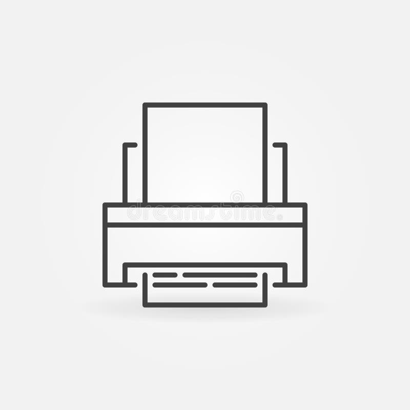Pictogram Van De Printer Het Dunne Lijn Lineair Vectorsymbool Vector ...