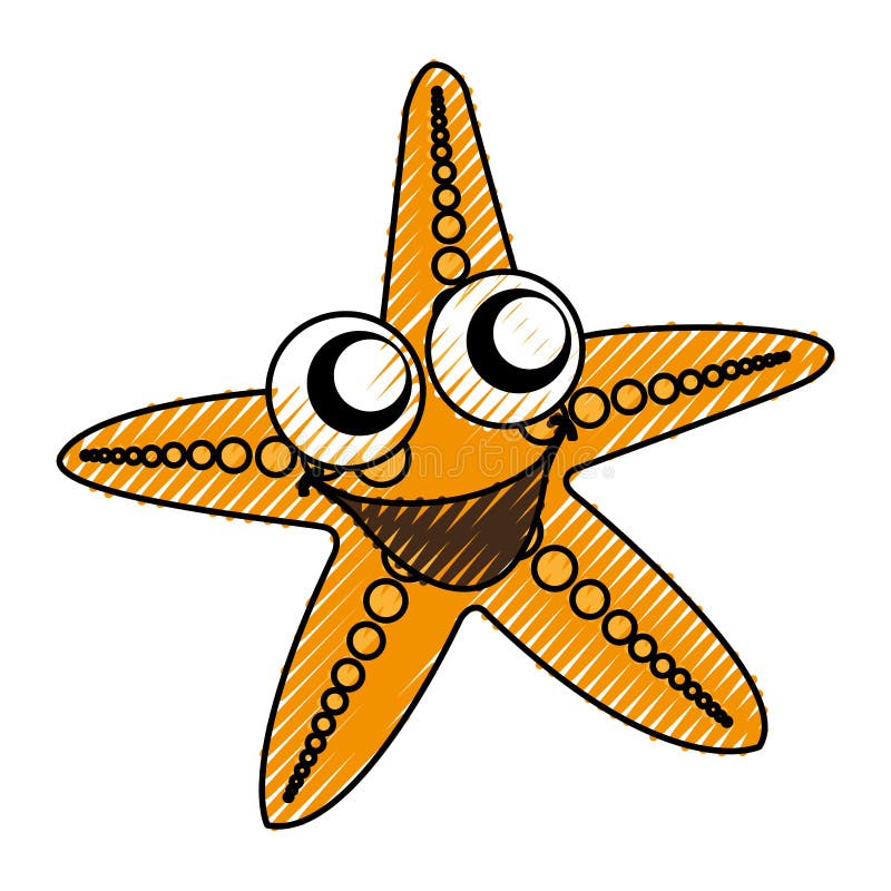 Pictogram Van Het Zeester Het Grappige Karakter Vector Illustratie ...