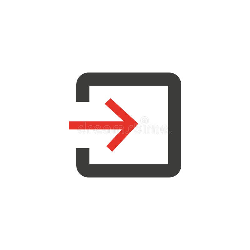 Pictogram Van Ingang of Login Teken Vector Illustratie - Illustration ...