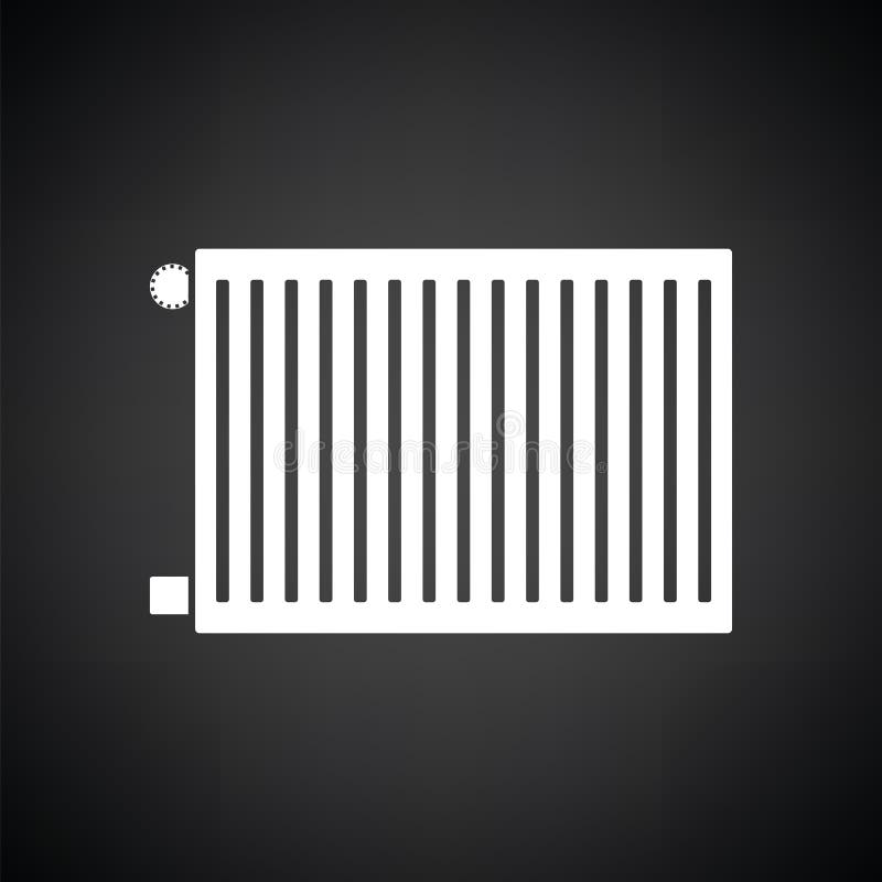 Radiator Zwart Eenvoudig Pictogram Vector Illustratie - Illustration of ...
