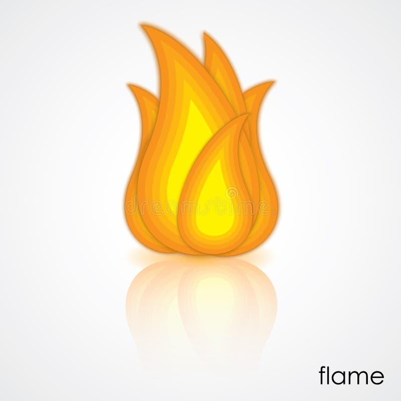 De Symbolen Van De Vlam En Van De Brand Vector Illustratie ...