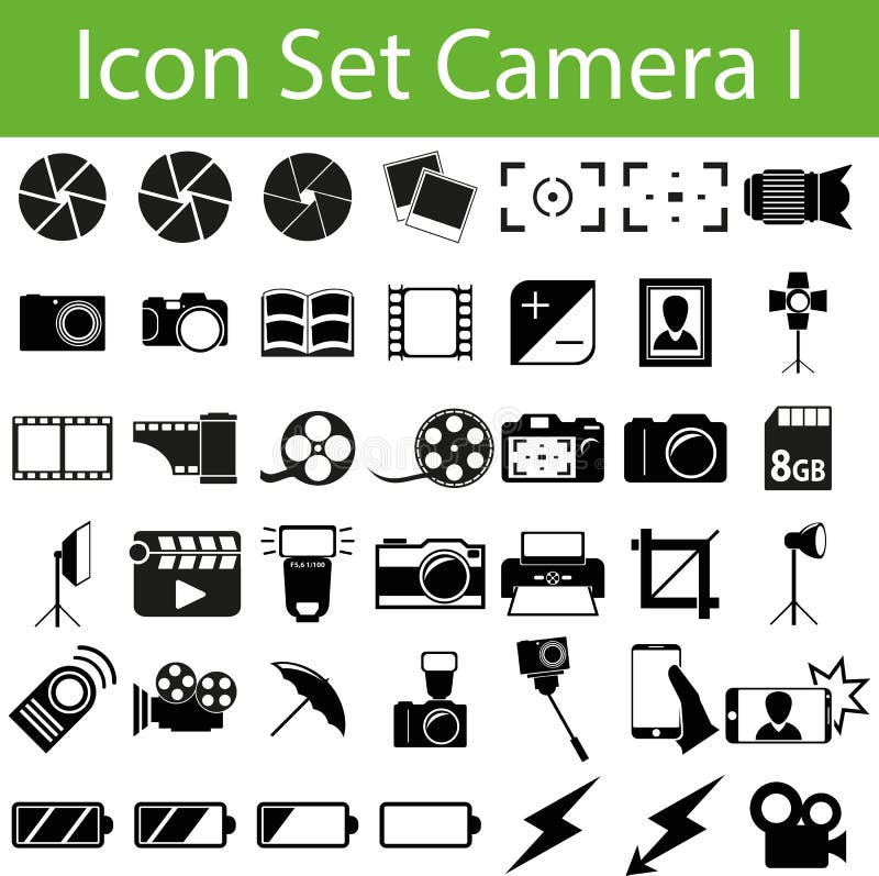 Pictogram Vastgestelde Camera I Vector Illustratie - Illustration of ...