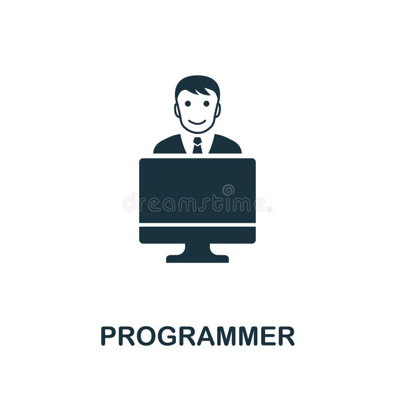 Pictogramset Van Programmeerprogramma's Bevat Een Ingevuld Platte ...