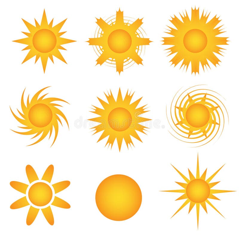 Pictogram-zonnige zon vector illustratie. Illustration of pictogram ...