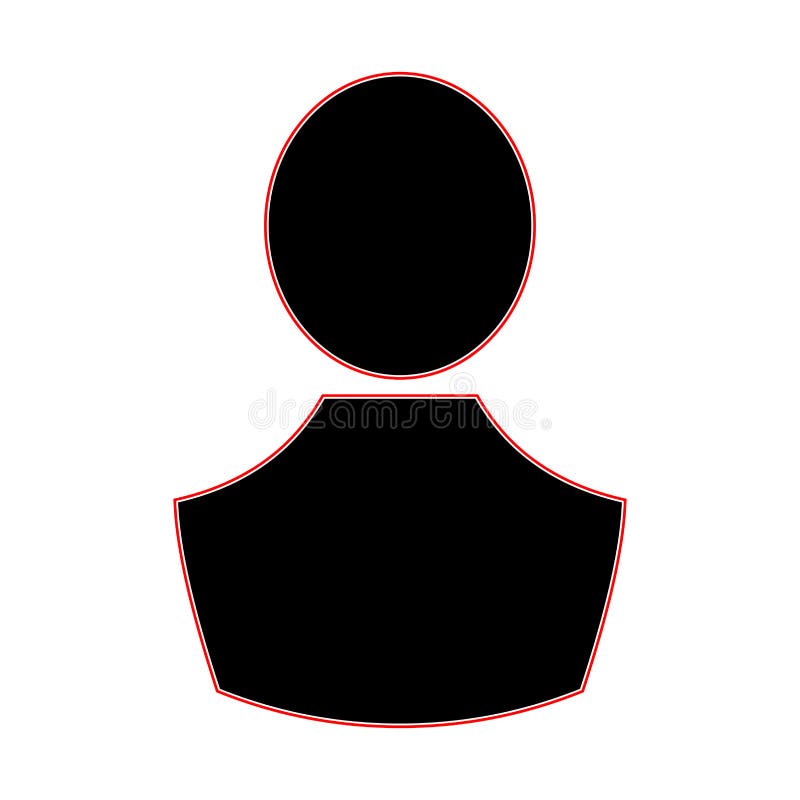 Pictogram - Zwarte Avatar - Vector Vector Illustratie - Illustration of ...