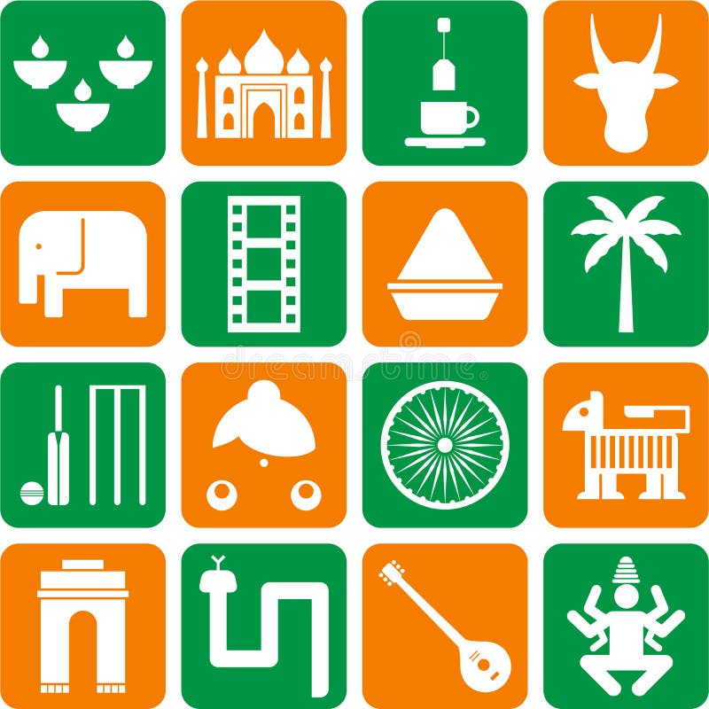 Pictograma de India ilustração do vetor. Ilustração de elefante - 23055616