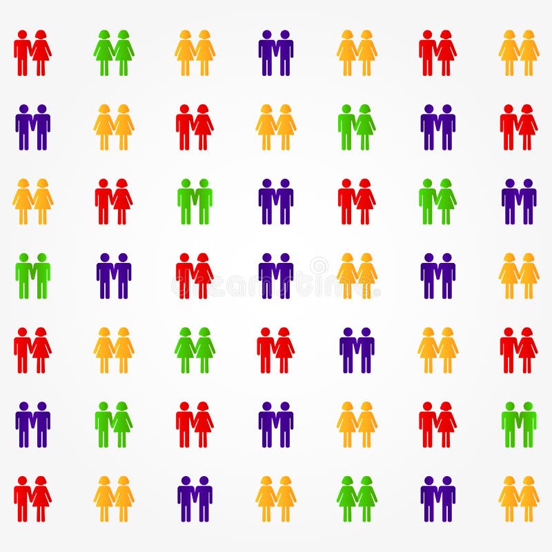 Pictograma De Pares Diversos Ilustração do Vetor - Ilustração de povos ...